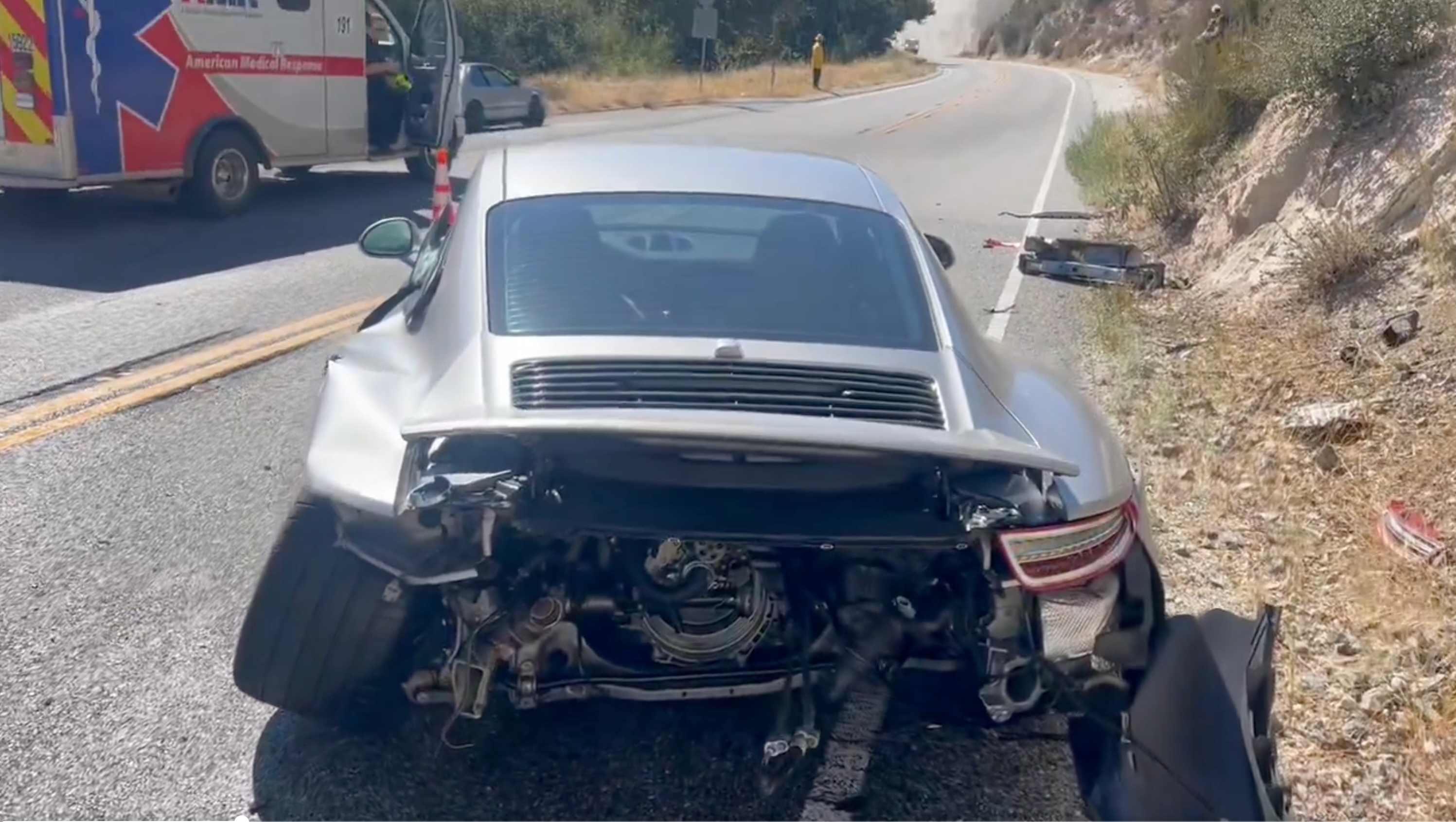 Collision Between Porsche 911s – Engine Detaches but Cabin Remains ...